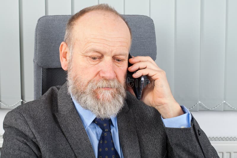 Thoughtful Businessman Having a Phone Call Stock Image - Image of ...