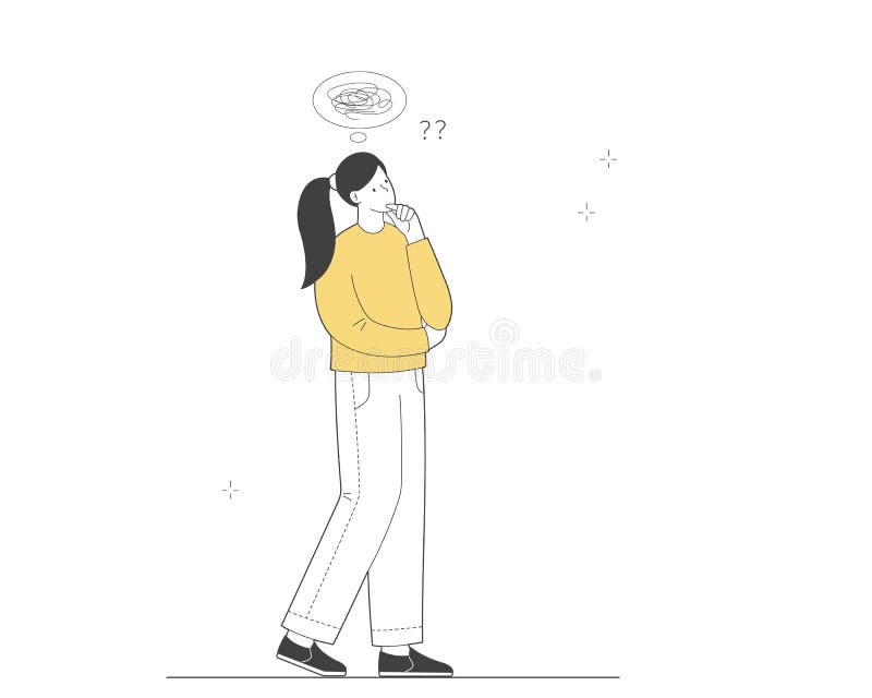 Thoughtful Character is Looking for Solution. Problem Solving and ...