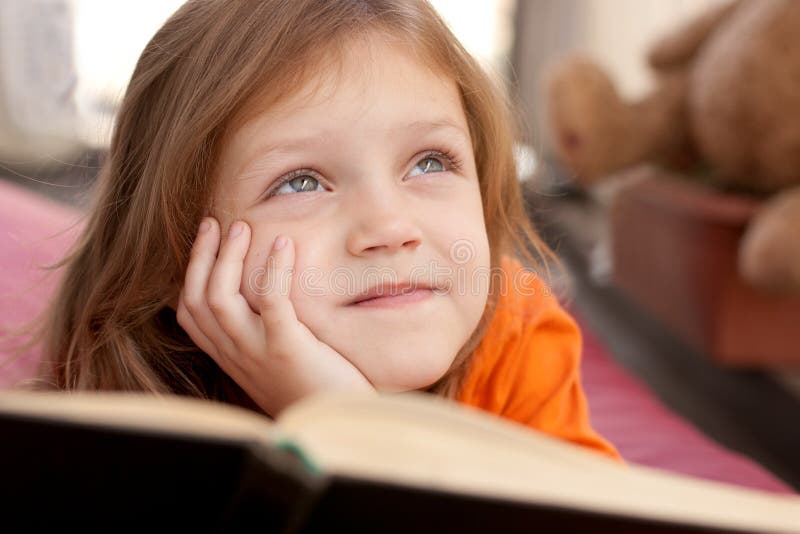 Thoughtful child stock photo. Image of literature, learn - 21791076