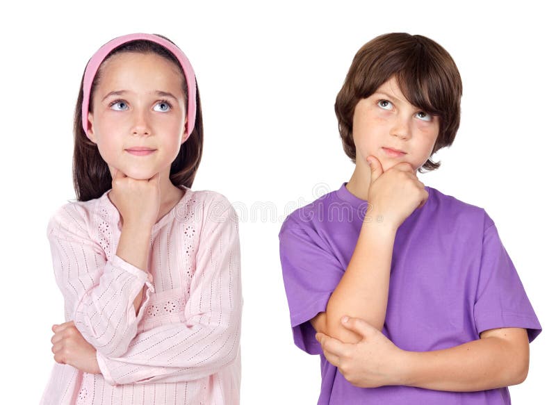 Thoughtful children stock image. Image of happiness, caucasian - 14859045