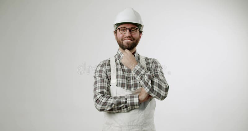 Thoughtful Construction Worker in Hard Hat Contemplates Next Task on ...