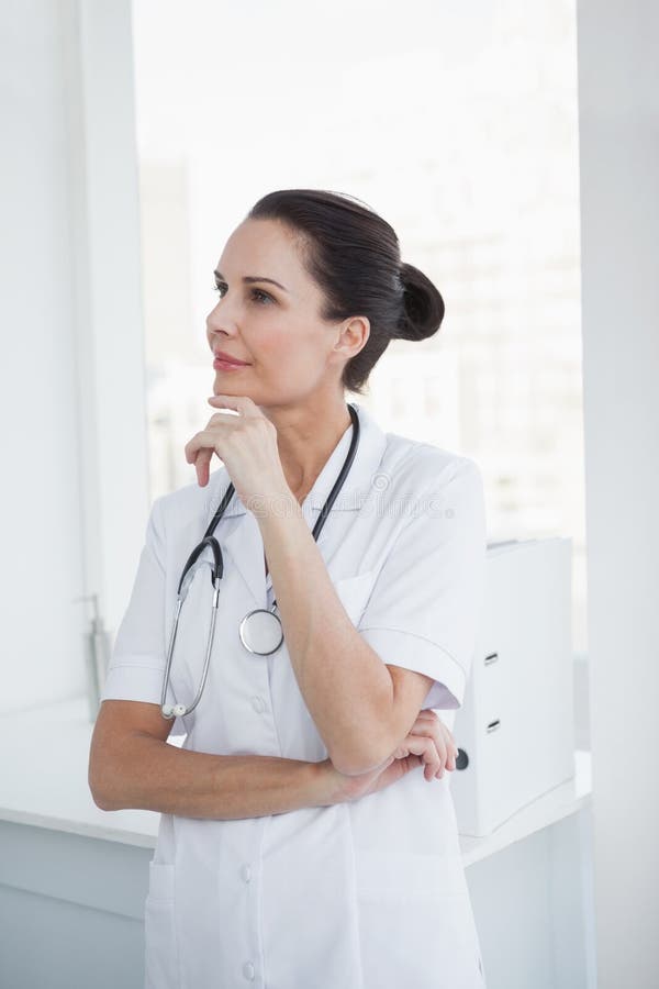 Doctor thinking stock photo. Image of practitioner, caucasian - 49885980
