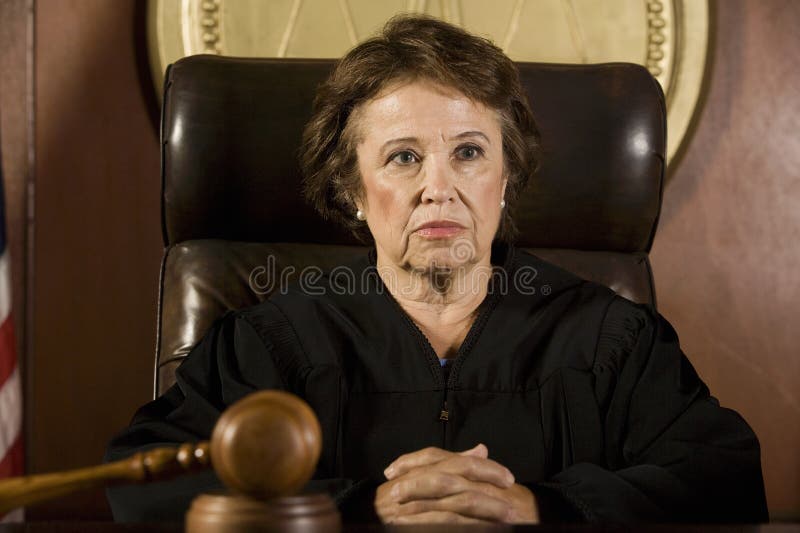 Thoughtful Female Judge stock image. Image of chair, adult - 29663099