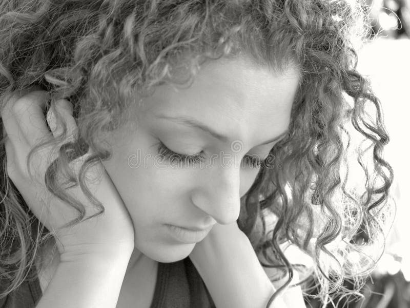 Thoughtful girl stock photo. Image of beautiful, thinking - 14107936