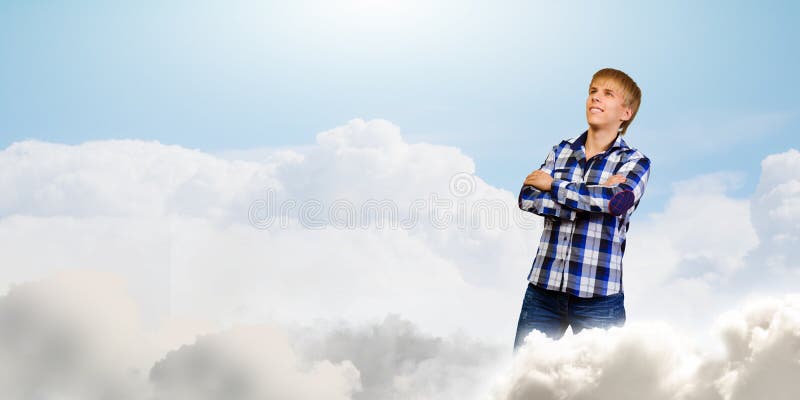 Thoughtful guy stock image. Image of confident, idea - 48653687