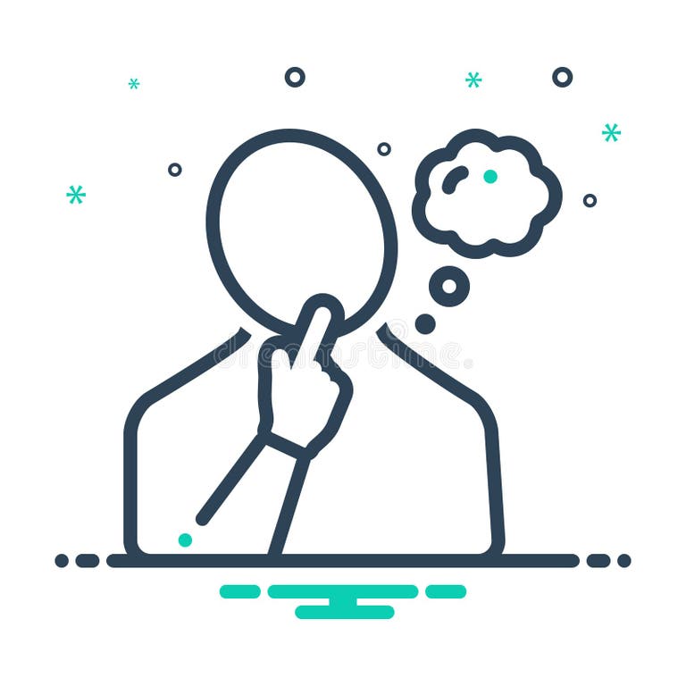 Black Mix Icon for Thoughtful, Considerate and Personality Stock Vector ...