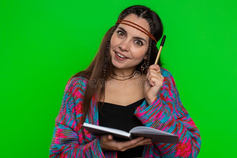 Woman Making Notes Writing Down Thoughts with Pen into Notepad Notebook ...