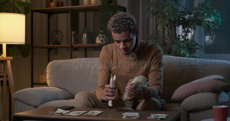 The Guy Counting Money at the Table. Stock Video - Video of shopping ...