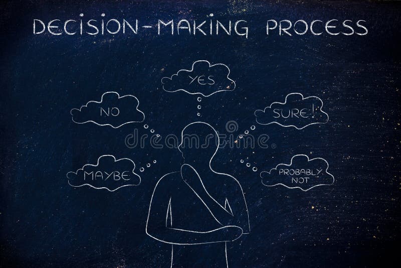 Thoughtful Man Trying To Choose, Decision-making Process Stock Photo ...