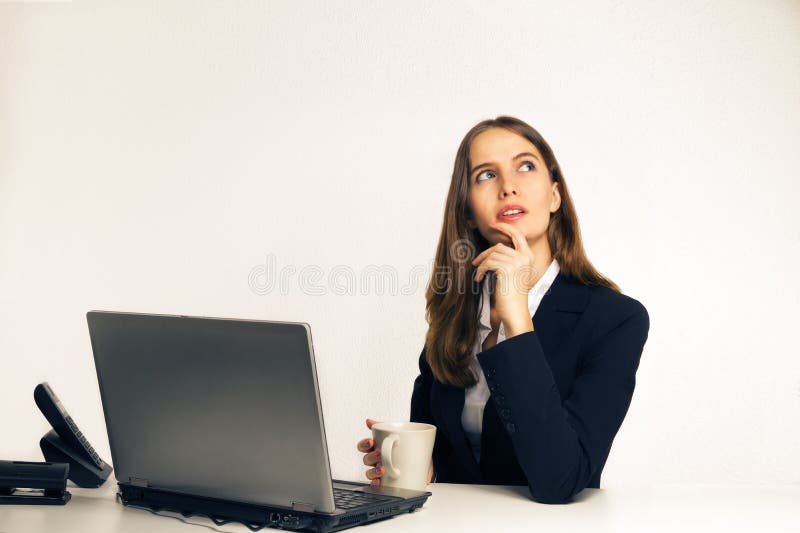 The Thoughtful Manager with Interesting and Creative Thought Stock ...