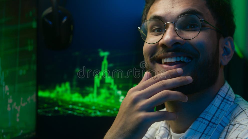 Thoughtful Pensive Arabian Indian Man Thinking Pondering Solution ...