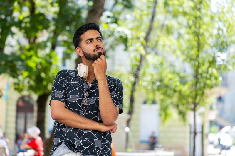 Thoughtful Pensive Puzzled Indian Man with Pensive Expression Pondering ...