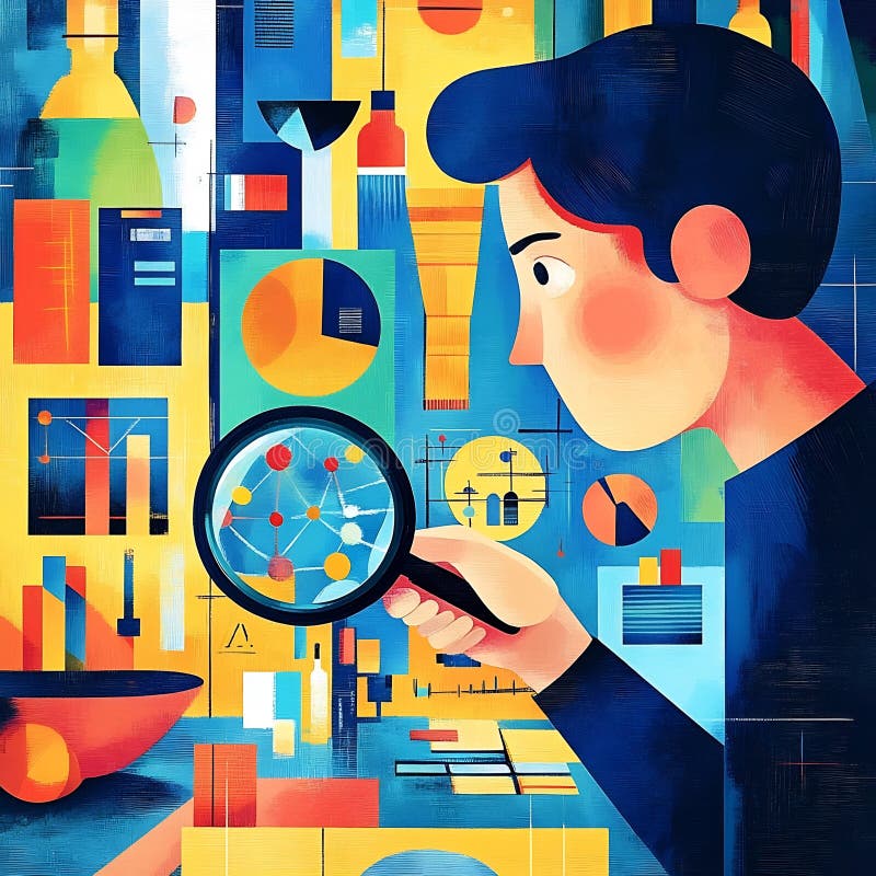 Thoughtful Person Delving into Complex Sales Analytics Amidst a Vibrant ...