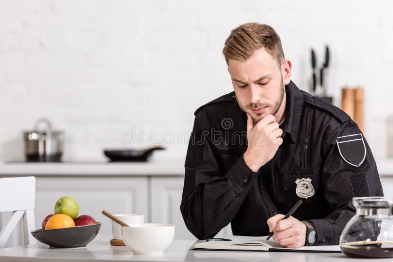 Policeman - Writing Citation Stock Photo - Image of occupation, deputy ...
