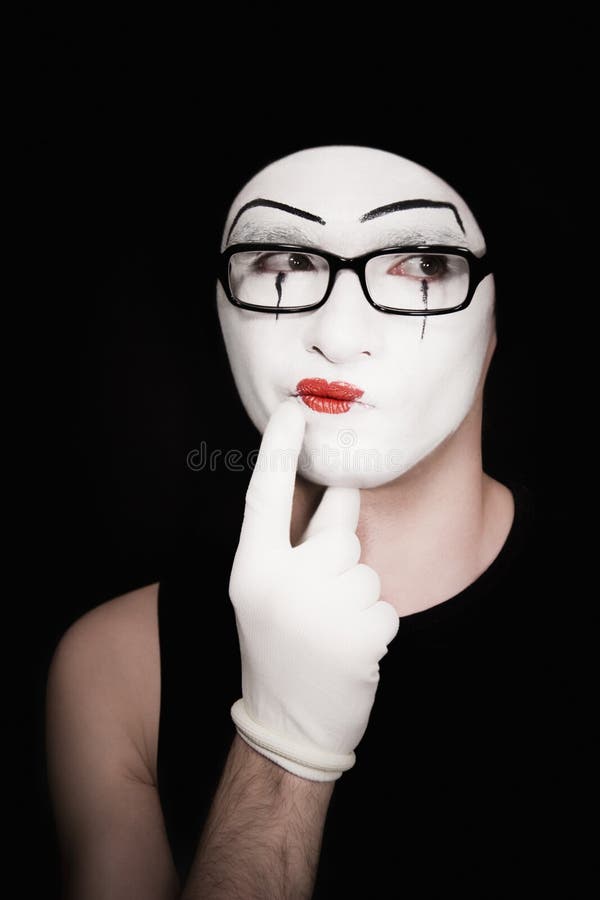 Portret of the mime stock photo. Image of white, actor - 7623064