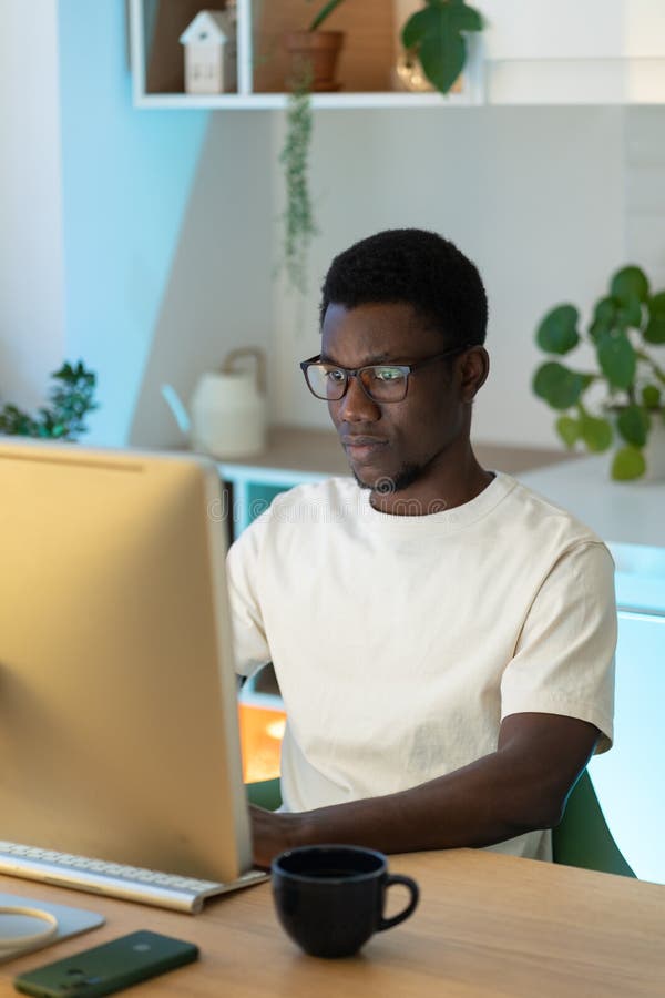 Thoughtful Web Developer Work on Computer, Programmer Trying To Find ...