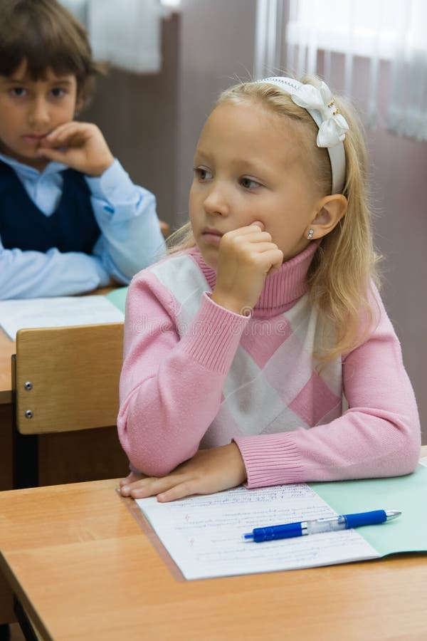 Thoughtful pupils stock photo. Image of examination, dreams - 10869300