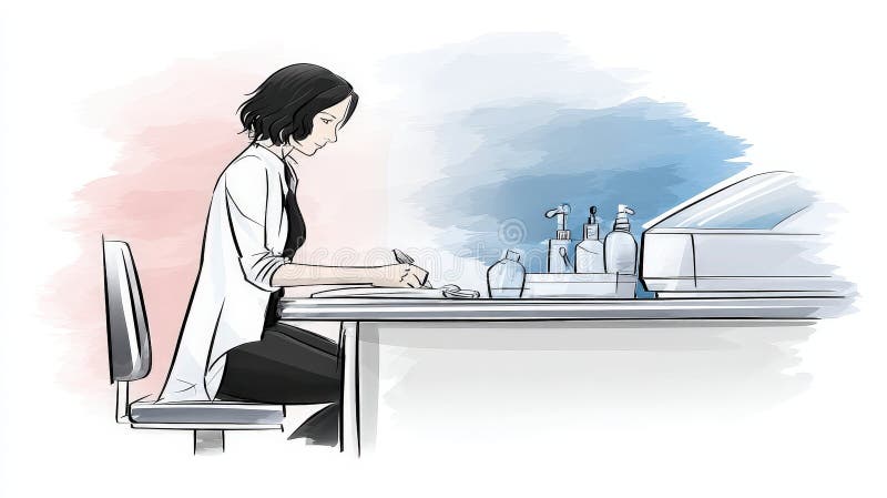 Thoughtful Researcher Engaged in Creative Problem-solving at a Modern ...