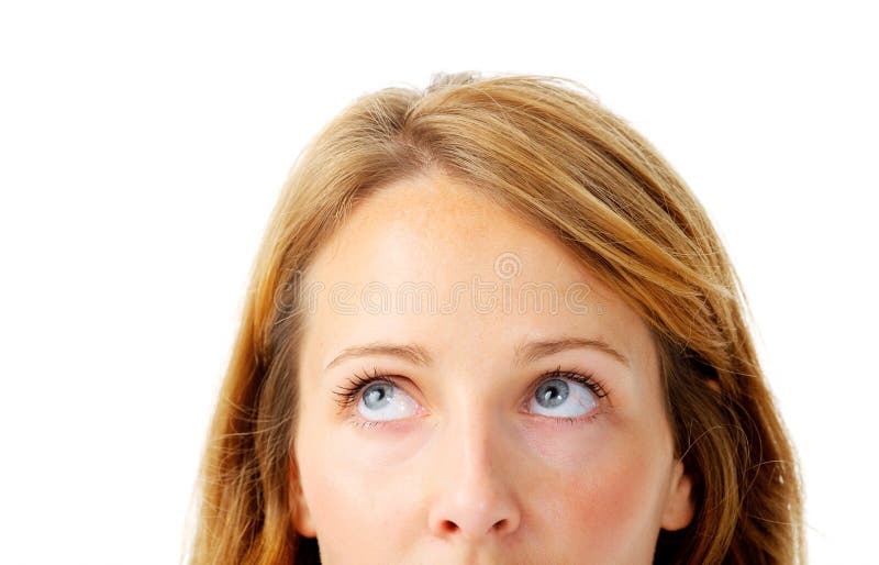 Thoughtful, Thinking Woman Face Stock Image - Image of isolated, adult ...