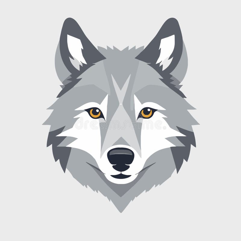 A Thoughtful Wolf, Thinking about Something, Looking Ahead Stock Vector ...