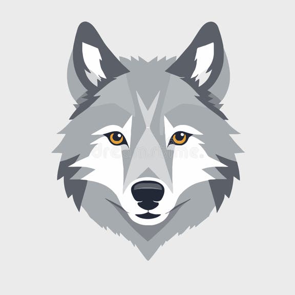 A Thoughtful Wolf, Thinking about Something, Looking Ahead Stock Vector ...