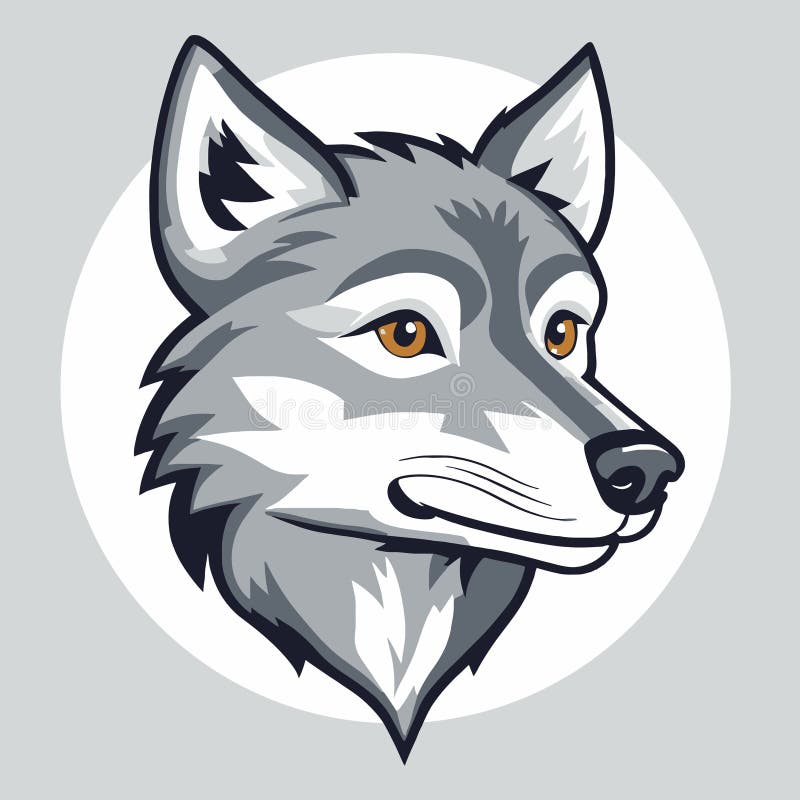 A Thoughtful Wolf, Thinking about Something, Vector Graphics Stock ...
