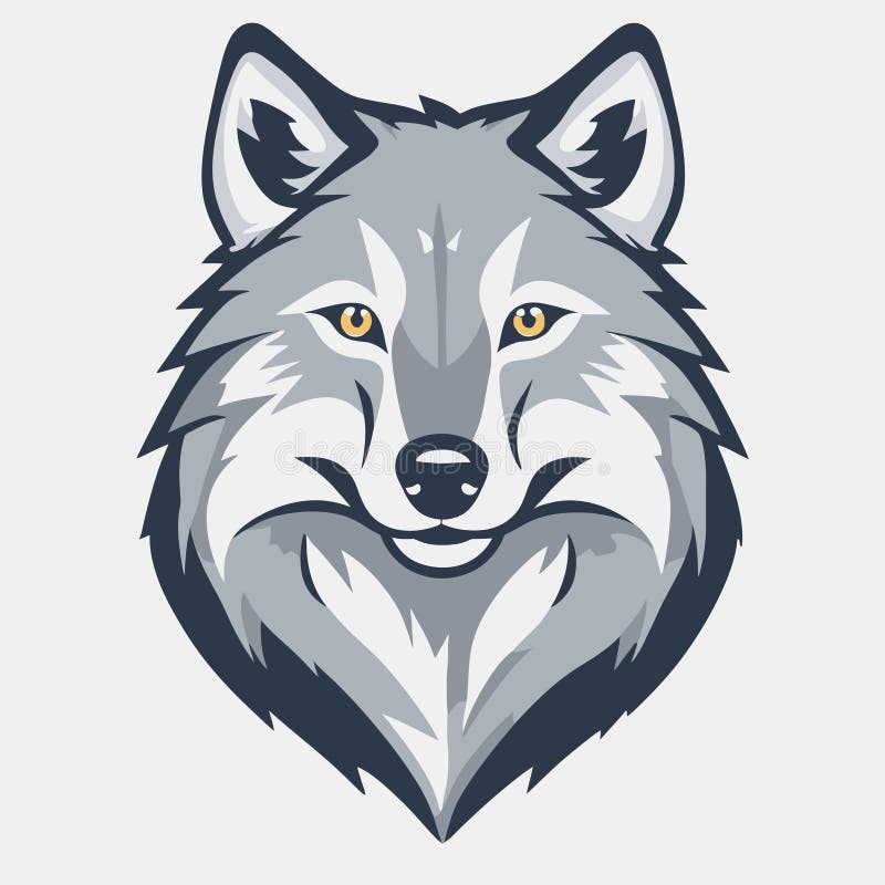 A Thoughtful Wolf, Thinking about Something, Vector Graphics Stock ...