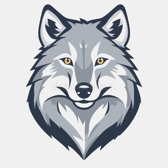 A Thoughtful Wolf, Thinking about Something, Vector Graphics Stock ...