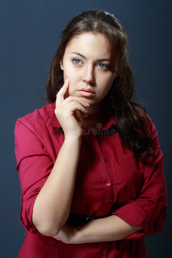 Thoughtful woman stock image. Image of girls, hard, female - 28823947