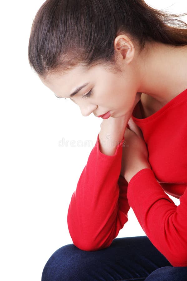 Thoughtful Woman with Problem or Depression Stock Photo - Image of ...