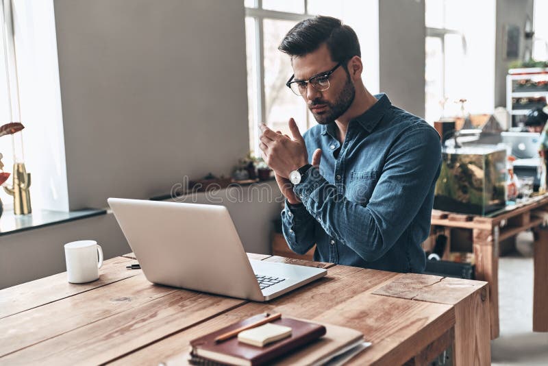 Putting Ideas into Something Real. Stock Image - Image of entrepreneur ...