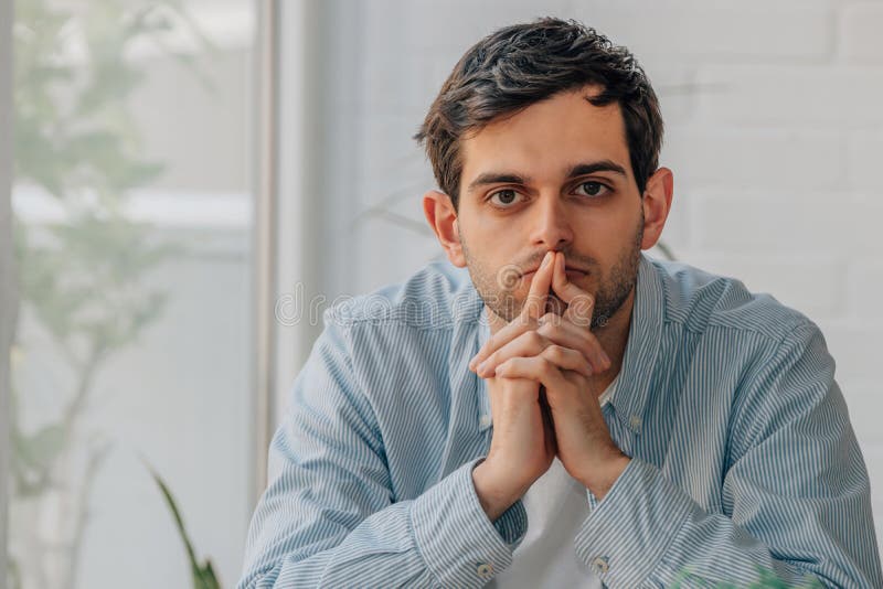 Thoughtful Young Man Making a Decision Stock Photo - Image of home ...