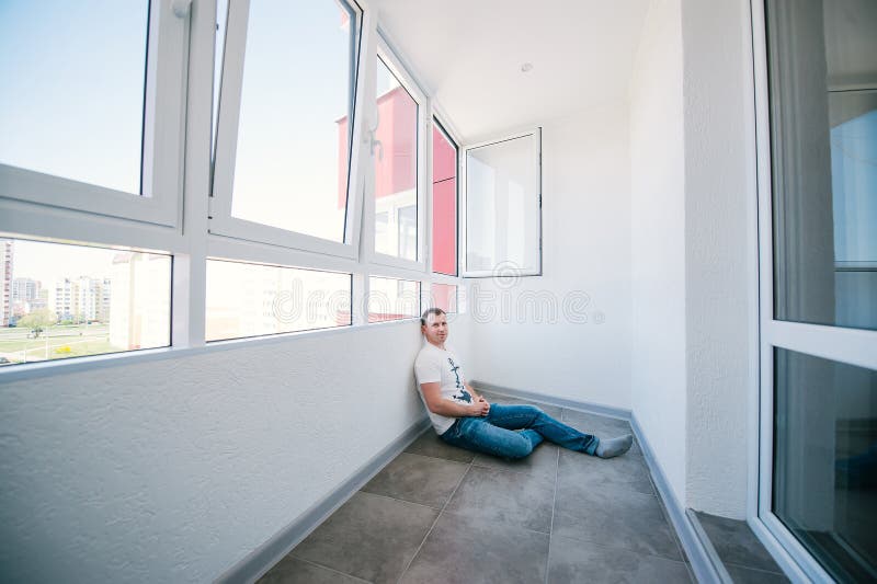 Empty balcony stock image. Image of overlooking, glass - 25741773