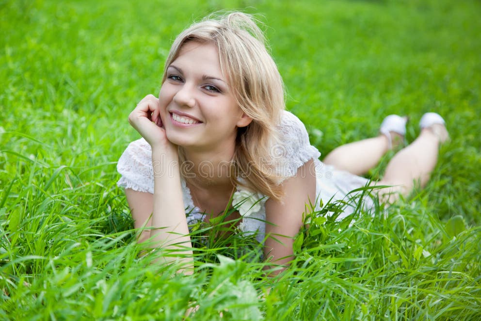 Thoughtful young woman stock photo. Image of casual, happy - 22370976