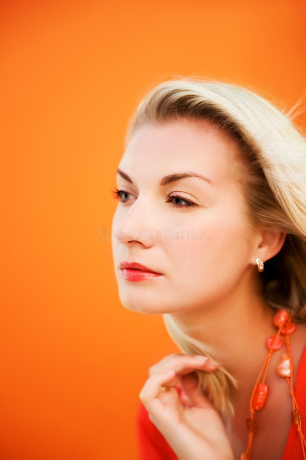 Thoughtful young woman stock image. Image of look, female - 7220349