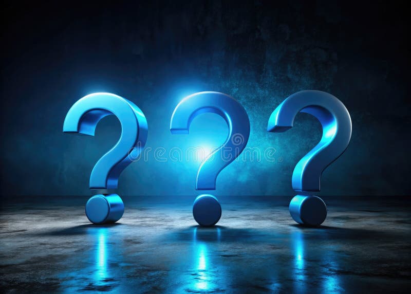 A ThoughtProvoking Landscape of Mysterious Blue Question Marks a ...