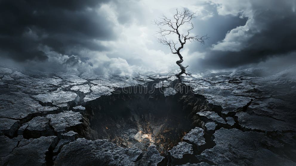 Thoughts Consuming Boundaries Desolate Landscape Surreal Imagery ...