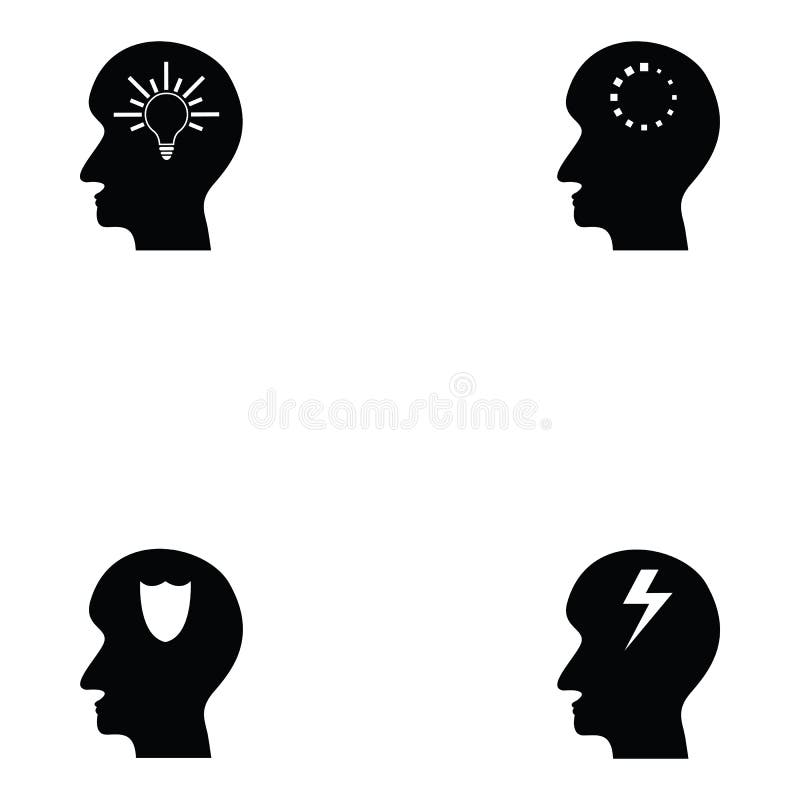 Thoughts icon set stock vector. Illustration of design - 107353497