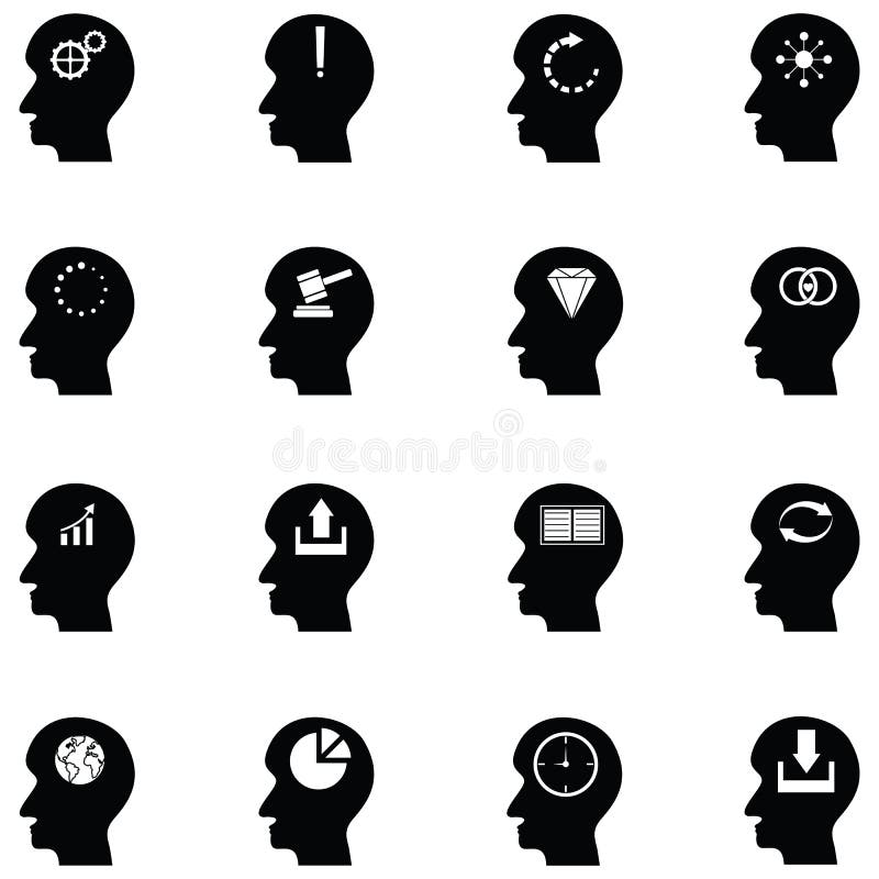 Thoughts icon set stock vector. Illustration of symbol - 107353687