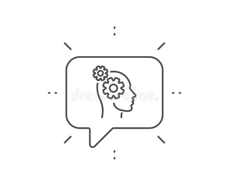 Thoughts Line Icon. Teamwork Sign. Core Value. Vector Stock Vector ...
