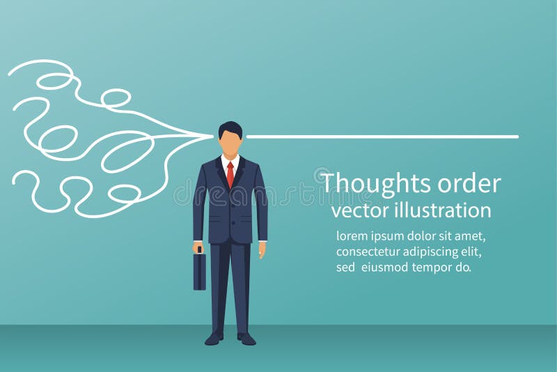 Thoughts order vector stock vector. Illustration of challenge - 105040617