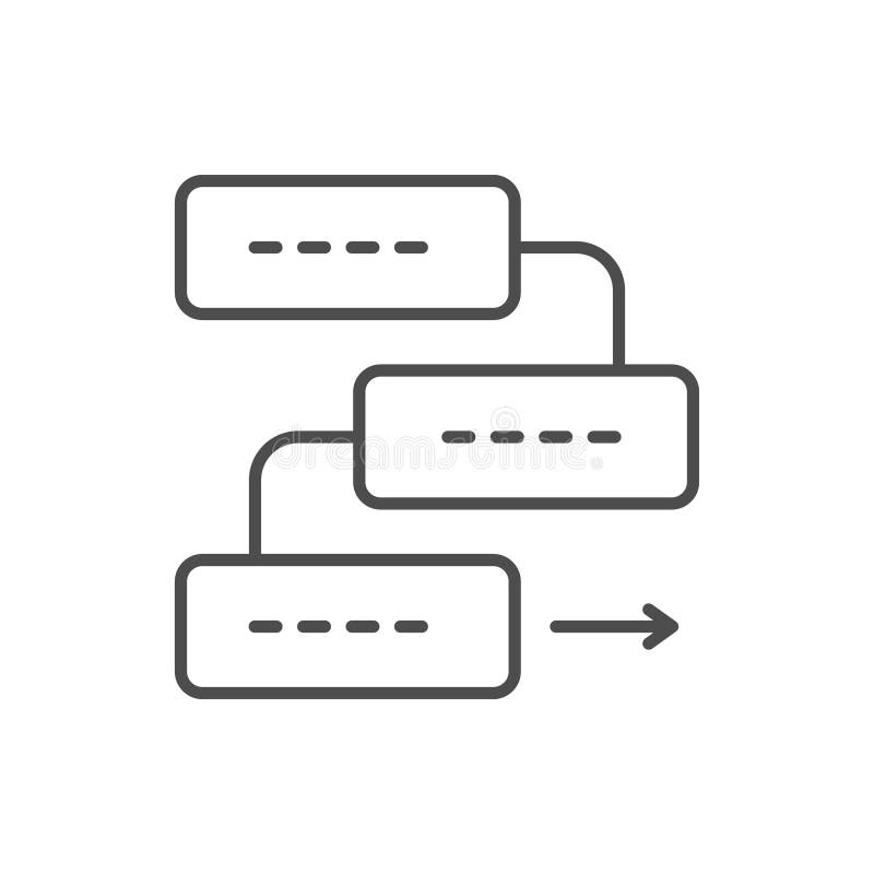 Thoughts Sequence Line Outline Icon Stock Vector - Illustration of ...