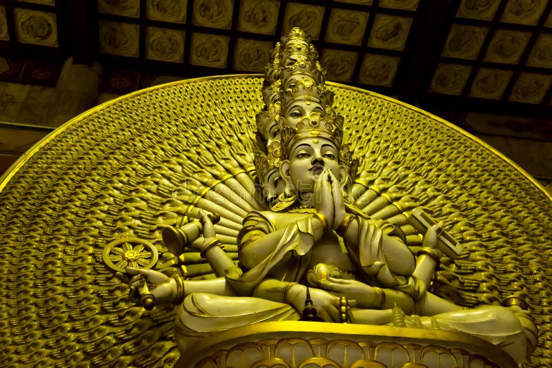 Thousand hand Buddha stock photo. Image of hand, holy - 21884066