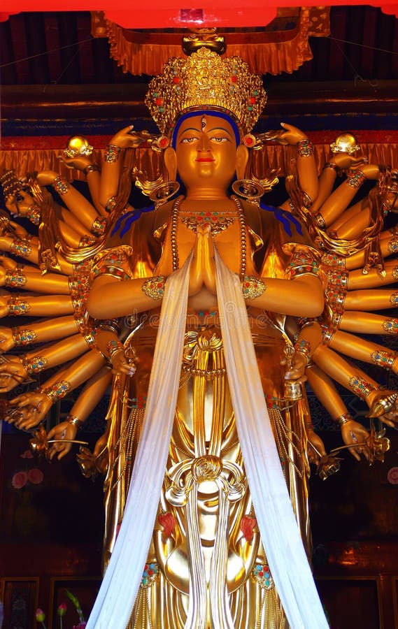 Thousand-hand Buddha stock image. Image of temple, asian - 6902203