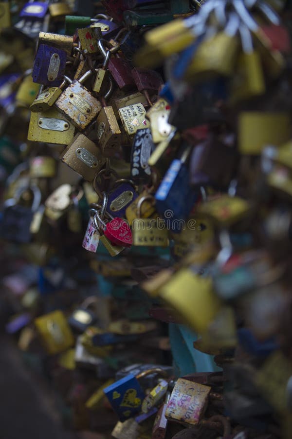 Thousands of Colored Padlocks Editorial Image - Image of green, people ...