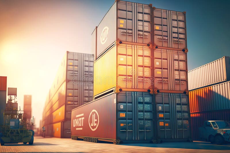 Thousands of Different Containers with Goods at Berth of Cargo Port ...