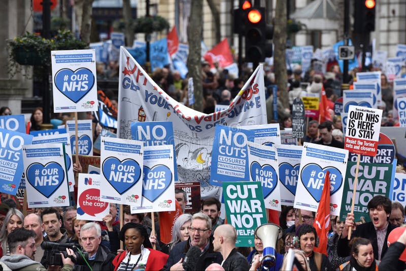 Thousands March in Support of the NHS Editorial Image - Image of ...