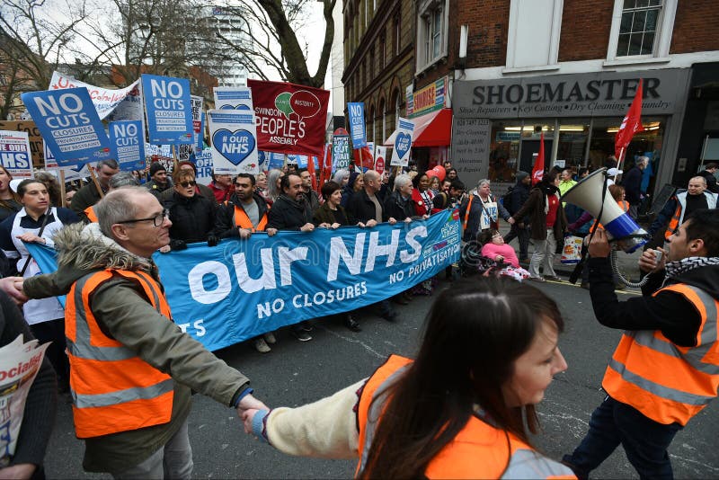 Thousands March in Support of the NHS Editorial Image - Image of ...