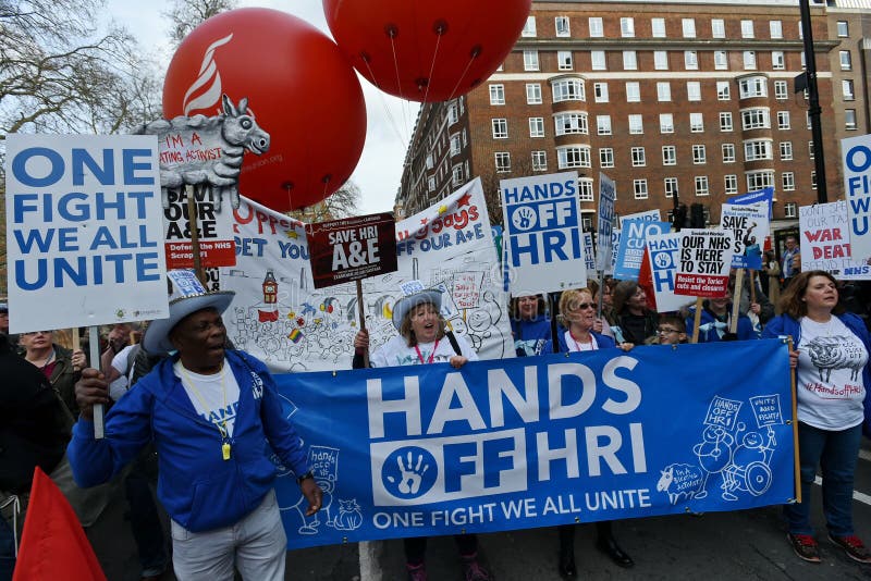 Thousands March in Support of the NHS Editorial Image - Image of ...
