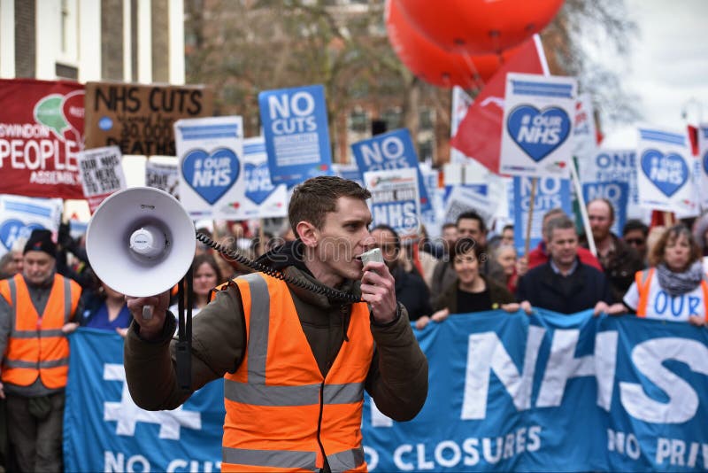 Thousands March in Support of the NHS Editorial Image - Image of ...